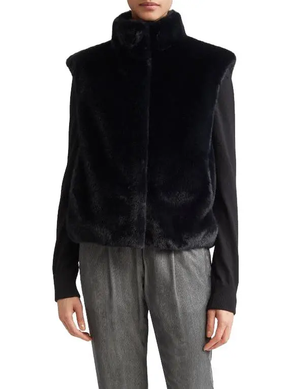 Herno Faux Fur Vest - Black