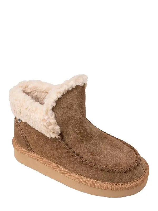 Minnetonka Chandra Faux Shearling Lined Bootie - Brown