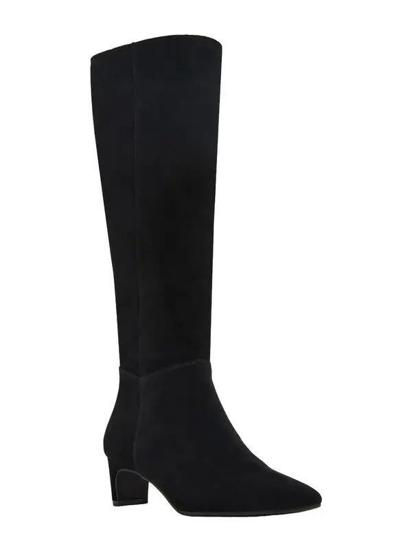 Blondo Stella Waterproof Knee High Boots - Black Suede