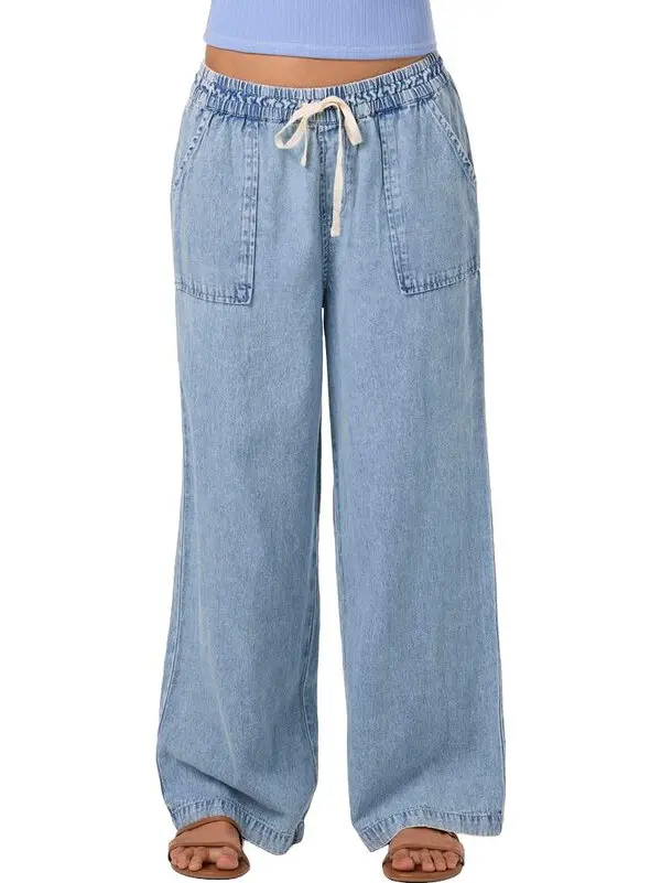 O'Neill Sevie Drawstring Denim Pants - Drifter