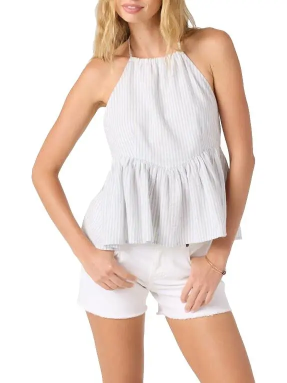 O'Neill Jaycee Stripe Halter Top - Hydrangea
