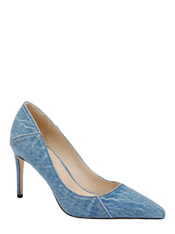 L'Agence Maelle Pointed Toe Pump - Light Denim