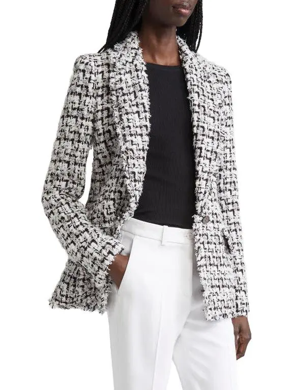 Michael Kors Tweed One-button Blazer - Black/white