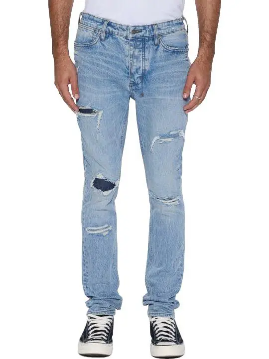 Ksubi Van Winkle Painter Rip & Repair Skinny Jeans - Denim