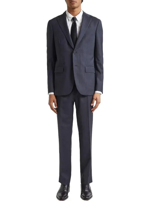 Boglioli B-line Pinstripe Virgin Wool Suit - Navy
