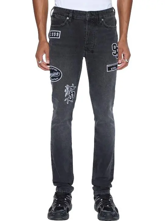 Ksubi Van Winkle Patch Skinny Jeans - Black