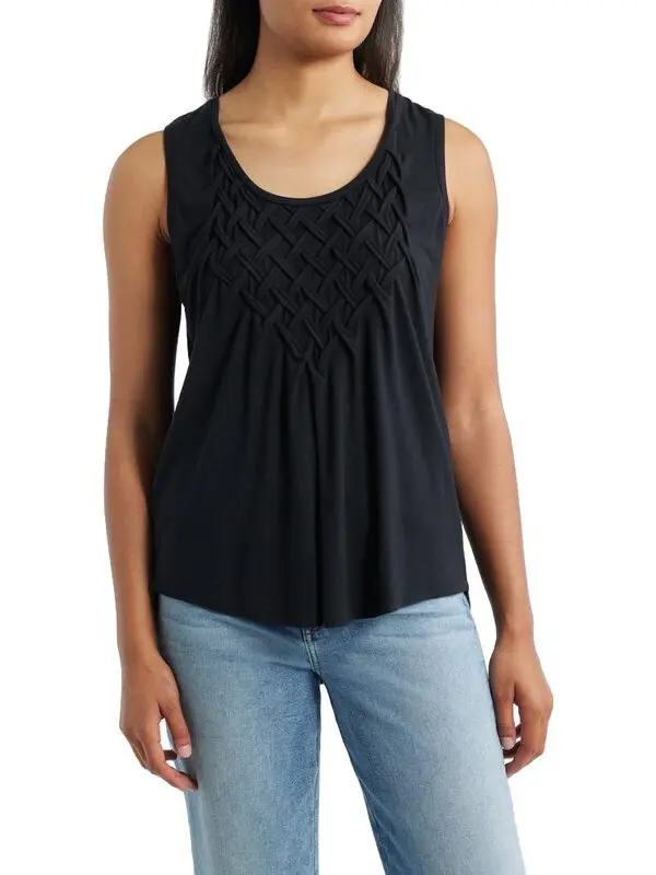 Tommy Bahama Kauai Lattice Tank Top - Black