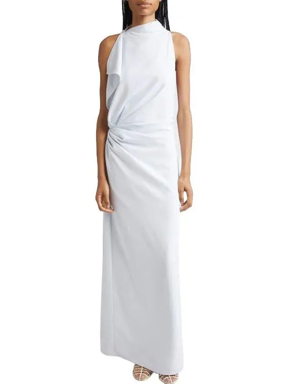 Proenza Schouler Devyn Double Crepe Maxi Dress - Powder Blue