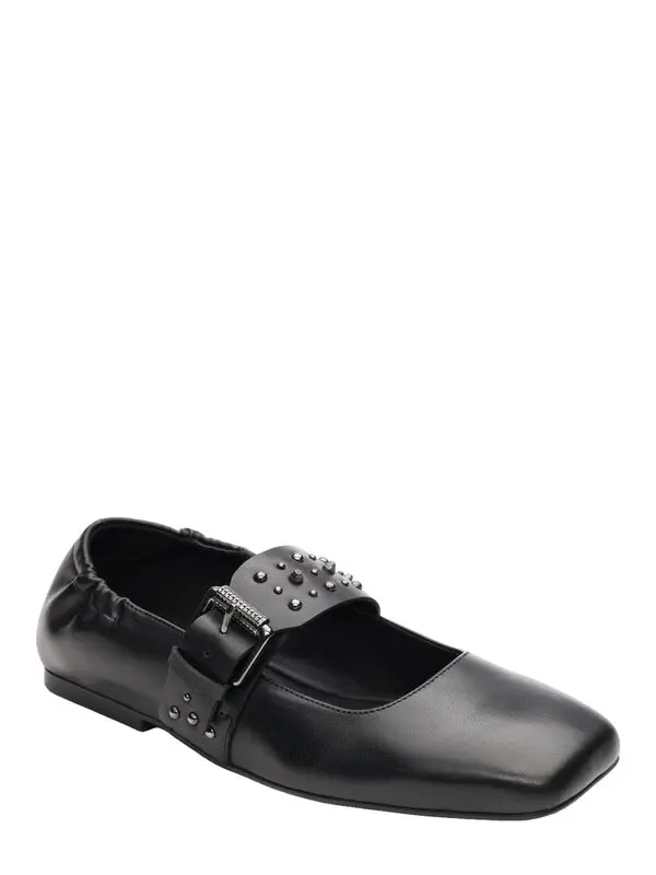 Ash Beverly Mary Jane Flat - Black