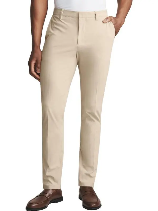 RHONE Commuter Pro Slim Fit Trousers - Light Khaki