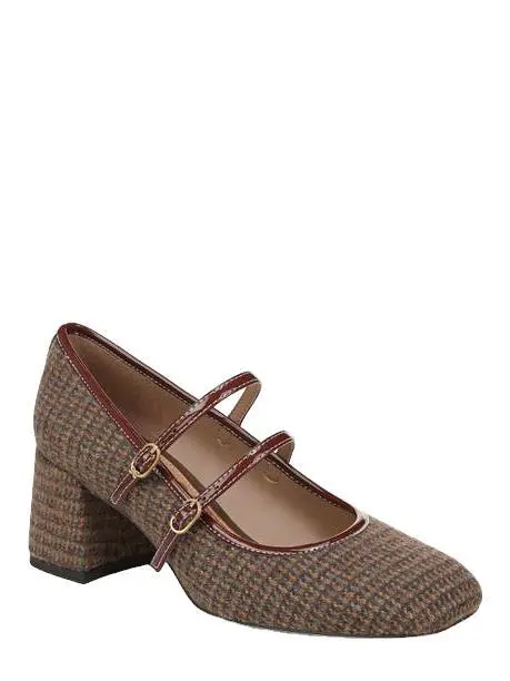 Sam Edelman Sarah Mary Jane Pumps - Brown Plaid