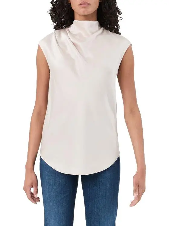 Trina Turk Mikan Satin Cowl Neck Top - Sancerre