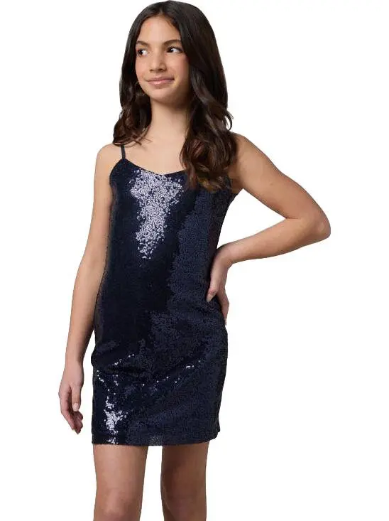 UN DEUX TROIS Sequin Mini Dress - Navy