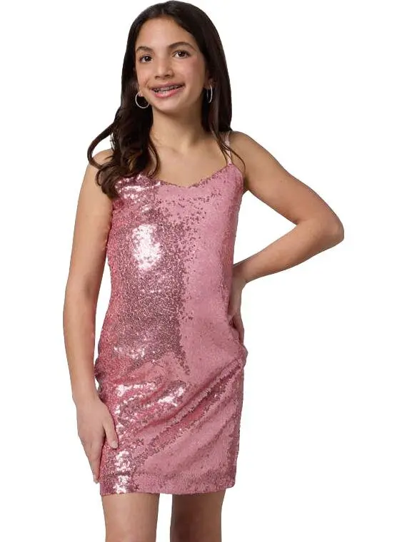 UN DEUX TROIS Sequin Mini Dress - Pink