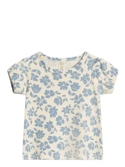 COLORED ORGANICS Cora Tulip Back Short Sleeve T-shirt - Gia Floral/rain