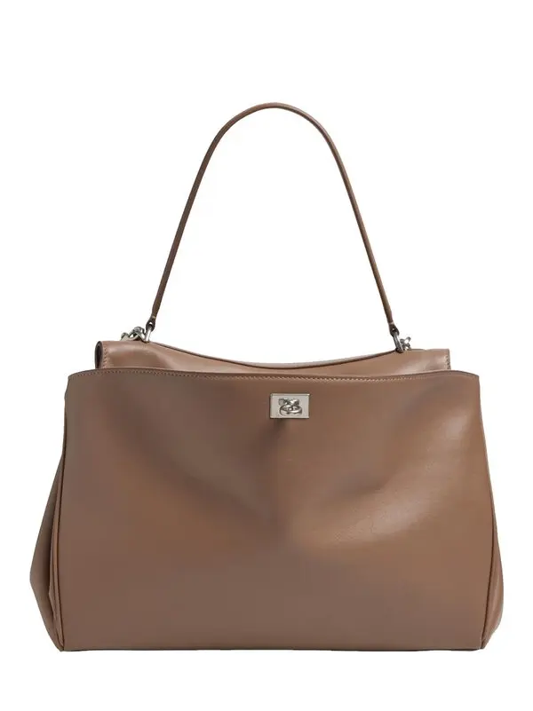 Balenciaga Medium Rodeo Leather Handbag - 2509 Taupe