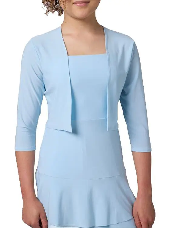 UN DEUX TROIS Cropped Bolero Jacket - Light Blue
