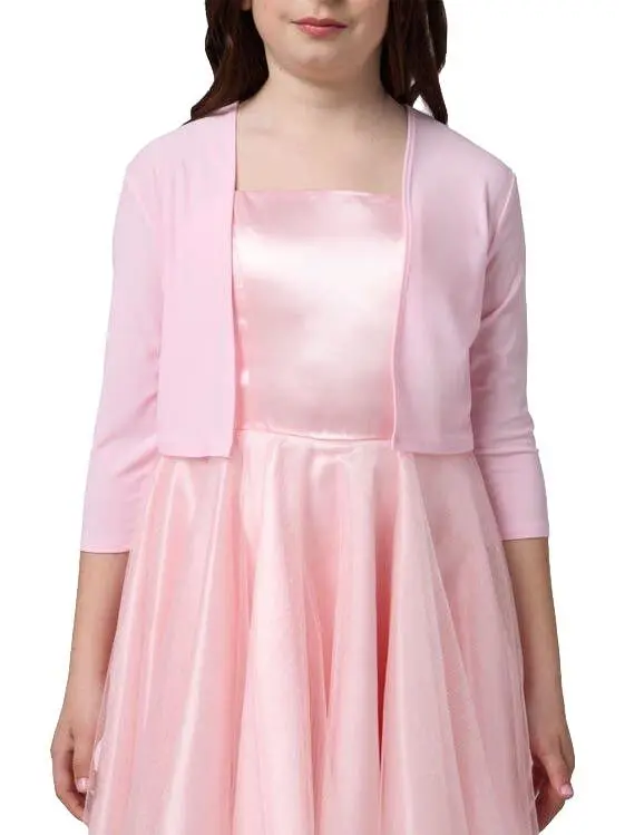 UN DEUX TROIS Cropped Bolero Jacket - Light Pink