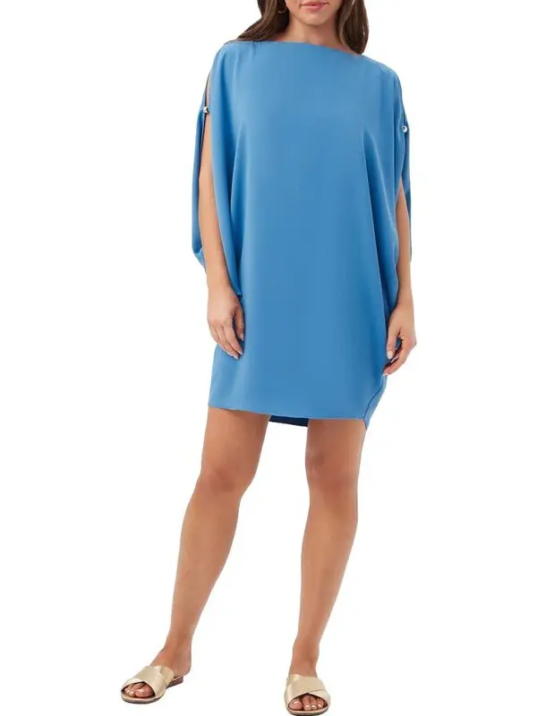 Trina Turk Razu Split Sleeve Dress - Shibori Blue