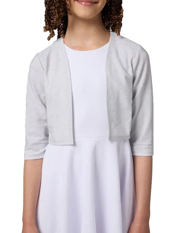 UN DEUX TROIS Cropped Bolero Jacket - Silver