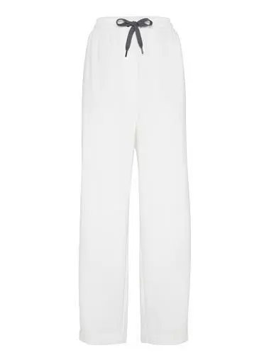 Brunello Cucinelli Piqué Track Trousers - White