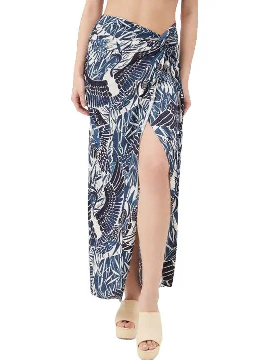 Trina Turk Alodia Printed Faux Wrap Maxi Skirt - Multi