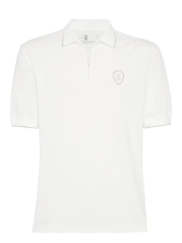 Brunello Cucinelli Piqué Polo Shirt - White