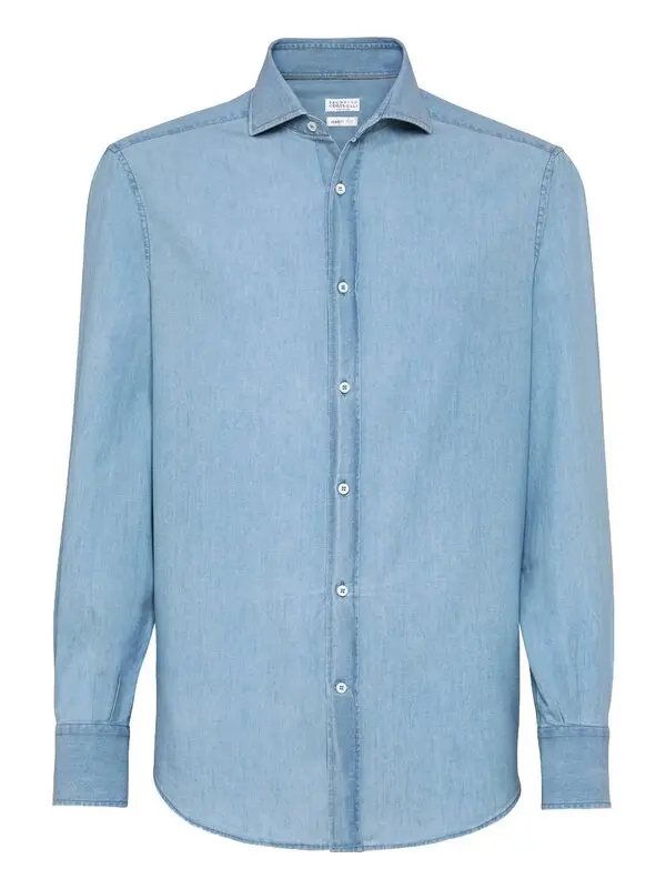 Brunello Cucinelli Chambray Shirt - Medium Denim