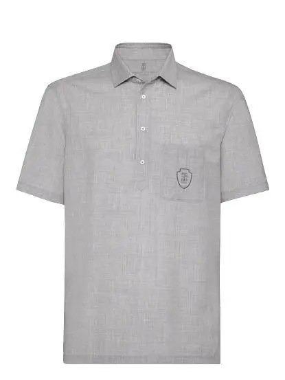 Brunello Cucinelli Poplin Polo - Pearl Grey