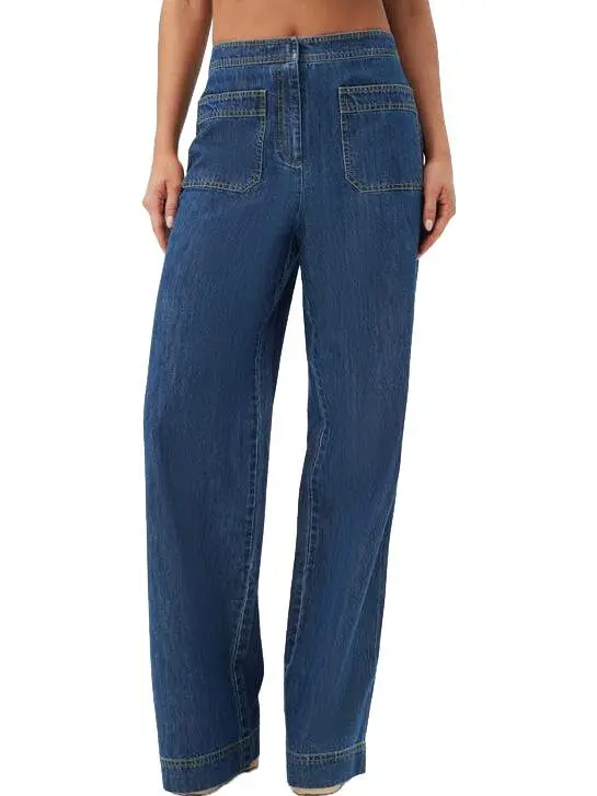 Trina Turk Ferrer Denim Pant - Indigo