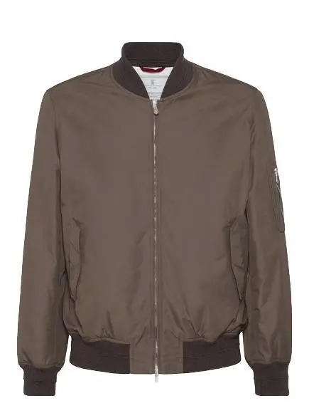 Brunello Cucinelli Padded Bomber Jacket - Brown