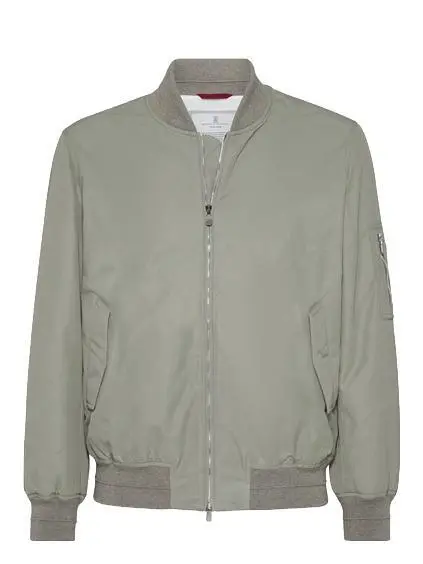 Brunello Cucinelli Padded Bomber Jacket - Khaki
