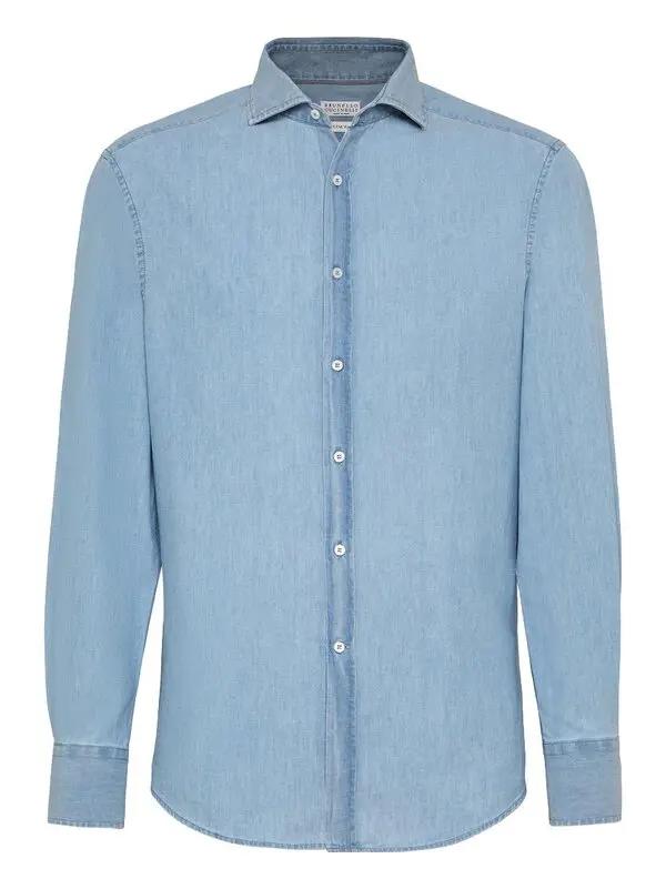 Brunello Cucinelli Chambray Shirt - Medium Denim
