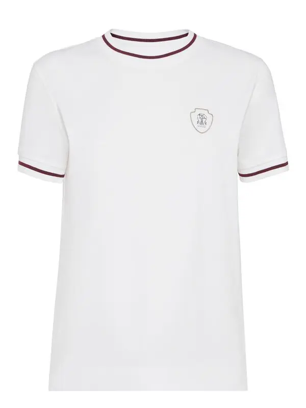 Brunello Cucinelli Jersey T-shirt With Logo - White