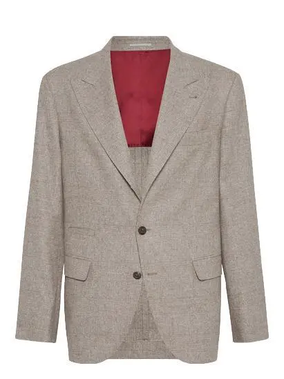 Brunello Cucinelli Prince Of Wales Blazer - Bark
