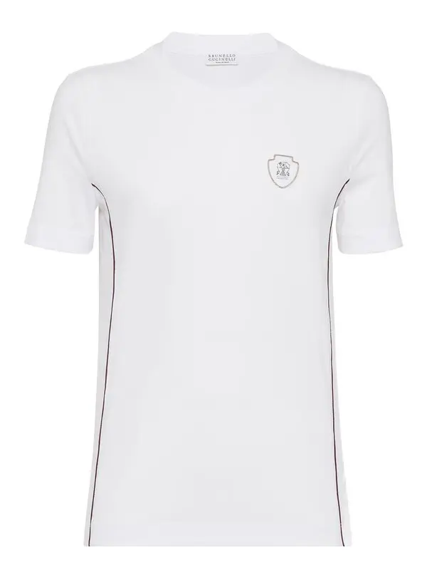 Brunello Cucinelli Jersey T-shirt With Logo - White