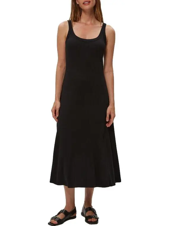 Michael Stars Celine Rib Midi Dress - Black