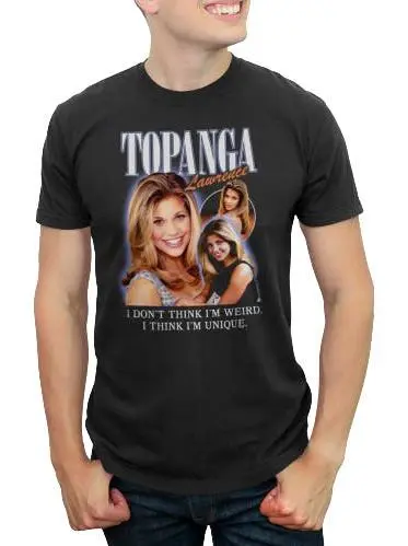 BOY MEETS WORLD Topanga Lawrence Retro Poster Graphic T-shirt - Black