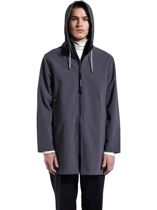 Stutterheim Stockholm Lightweight Zip Raincoat - Metal