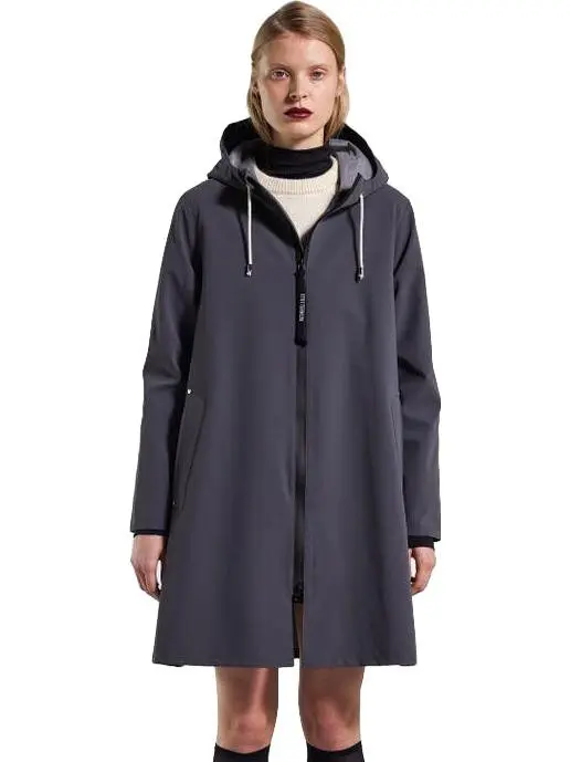 Stutterheim Mosebacke Lightweight Zip Raincoat - Metal