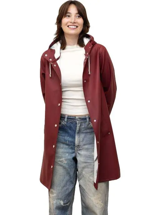 Stutterheim Mosebacke Hooded Raincoat - Burgundy