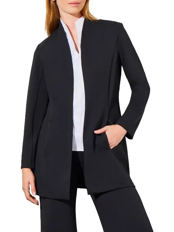 Ming Wang Stretch Crepe Jacket - Black