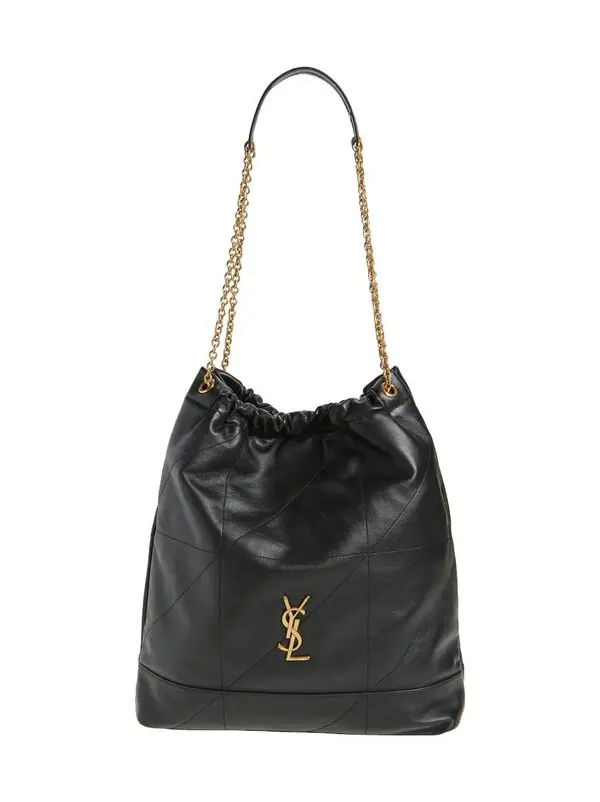Saint Laurent Large Jamie Patchwork Leather Shoulder Bag - Noir