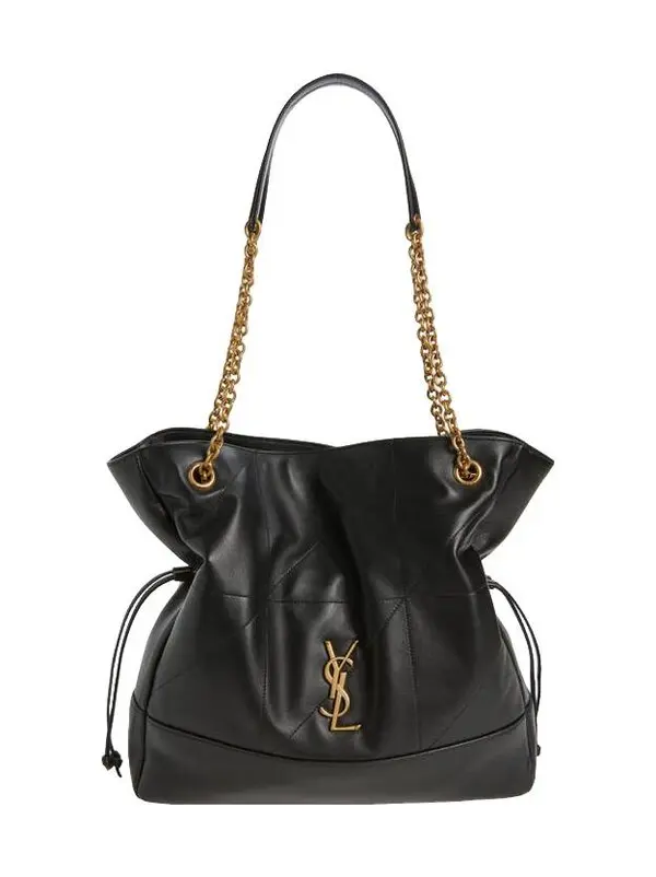 Saint Laurent Jamie 4.3 Patchwork Leather Shopper - Noir
