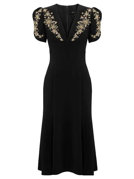 Jenny Packham Rosina Cocktail Dress - Liquorice