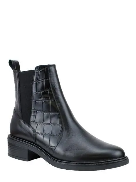 MANELA Leather Chelsea Boot - Black