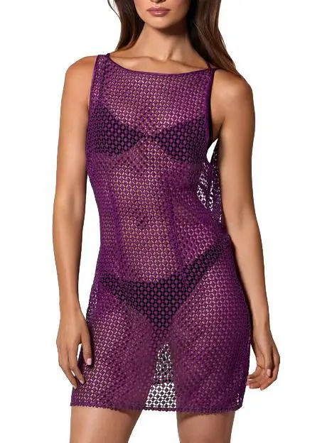 Kiki De Montparnasse Pointillee Mini V-back Dress - Framboise