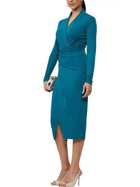 Rachel Rachel Roy Bret Wrap Front Midi Dress - Dark Teal