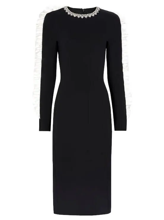 Jenny Packham Cheri Midi Dress - Liquorice