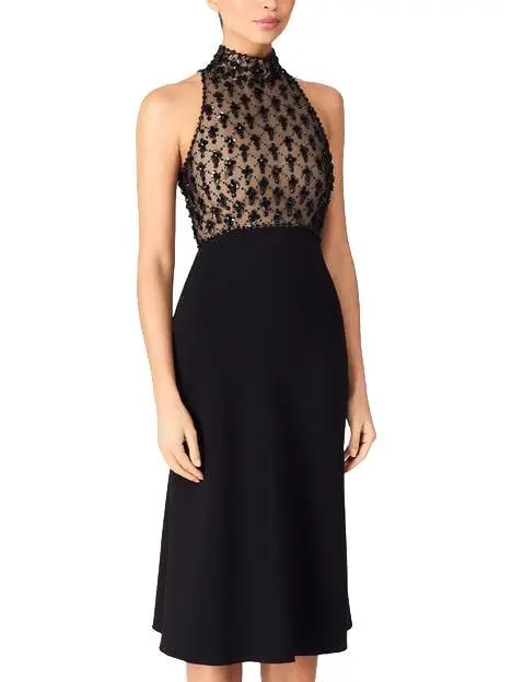 Jenny Packham Aurelia Midi Dress - Liquorice